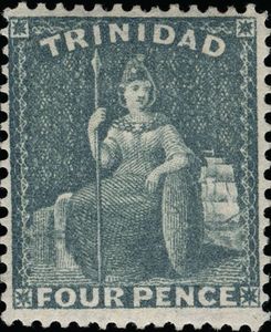 Stamp: Seated Britannia (Trinidad(Seated Britannia Definitives 1859 ...
