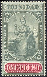 Stamp: Seated Britannia (Trinidad(Seated Britannia Definitives 1896 ...
