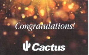Gift Card: Congratulations! (Cactus, Luxembourg(Cactus) Col:LU-CAC-005