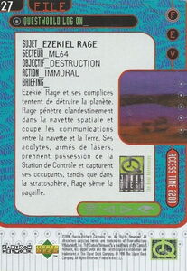 Game Card: Ezekiel Rage (Jonny Quest - The Real Adventures) (The Real ...