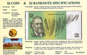 Banknote: 2 Dollars (Australia) (Collectors Series) Wor:P-CS43
