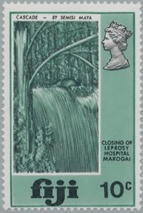 Stamp: Paintings by Semisi Maya (Fiji(Closing of Leprosy Hospital ...