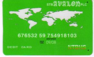 Tarjeta de Banco: Ntbhs Stb Avalon Plc Debit Card (Ntbhc, BulgariaCol ...