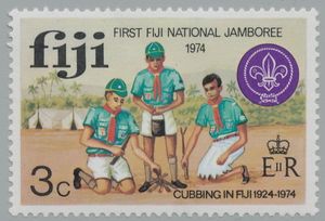 Stamp: Cub Scouts (Fiji) (Boy Scout Jamboree) Mi:FJ 324,Sn:FJ 351,Yt:FJ ...