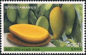 Stamp: Mango (Laos(Fruits - 2003) Mi:LA 1891,Sn:LA 1590,Yt:LA 1516,Sg ...