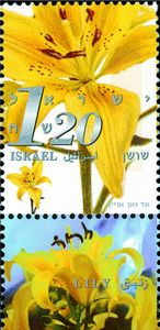 Stamp: Lilly (Israel(Cut Flowers) Mi:IL 1648,Sn:IL 1463,Yt:IL 1604,Sg ...