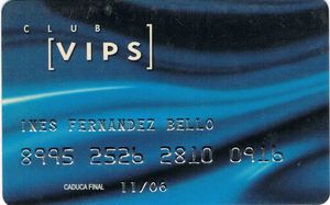 Functional Card: Club Vips (Restaurants and Cafes, Spain(Club VIPS 99) Col:ES-GRUV-002