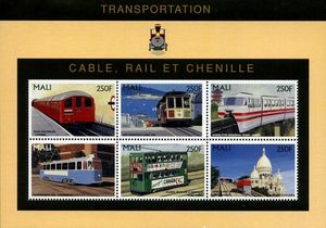 Stamp: Metros, Trams and Cable Railways (Mali(Railways (1996)) Mi:ML ...
