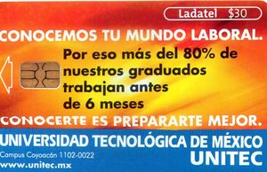 Phonecard: Unitec Campus Coyoacan (Telmex - Ladatel, Mexico(05 ...