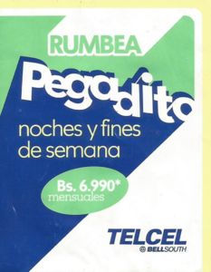 Phonecard: Rumbea Pegadito (Mobile Venezuela, Venezuela(Telcel - Mobile ...