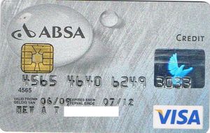 Bank Card: Absa Credit (Absa, South AfricaCol:ZA-VI-0011