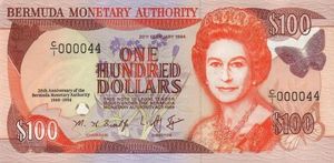 Banknote: 100 Dollars (Bermuda) (1994 Commemorative Issue) Wor:P-46