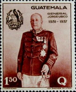Stamp: General Jorge Ubico (Guatemala(Reelection of President Gen ...