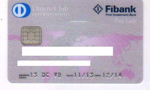 Bank Card: FiBank Diners Club International First Lady - 03/13/001 ...