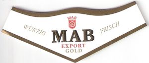 饮料标签: MAB Export Gold (Mainzer Aktien-Bierbrauerei, 德国Col:DE-BEER-000146