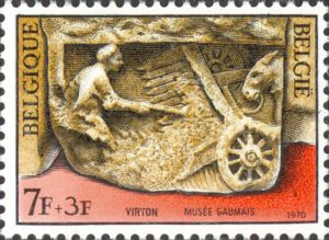 Stamp: Harvester of the Treveri - Gaumais Museum of Virton (Belgium ...