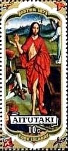 Stamp: The Resurrection (1455), painting by Dieric Bouts (Aitutaki ...