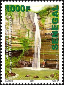 Stamp: Dindefelo Falls (Senegal(Lakes and Streams) Mi:SN 2222,Sn:SN ...