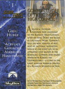 Game Card: Gowron, Leader of the Klingon High Council (Star Trek) (Star ...
