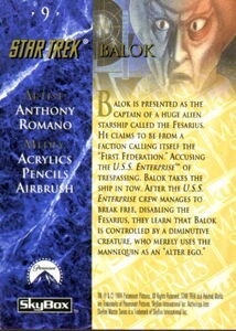 Game Card: Balok (Star Trek) (Star Trek Master Series 2) Col:SBST-STMS2-009