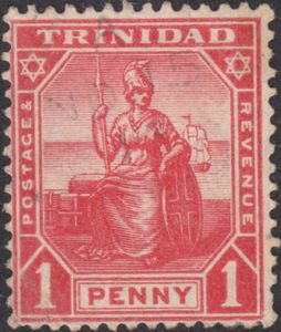Stamp: Seated Britannia (Trinidad(Seated Britannia Definitives 1909) Mi ...