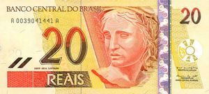 Banknote: 20 Reais (Brazil) (2001-2012 ND Issue) Wor:P-250a,Ww :BR C 302