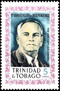 Stamp: Captain Arthur Andrew Cipriani (1875-1945) (Trinidad and Tobago ...