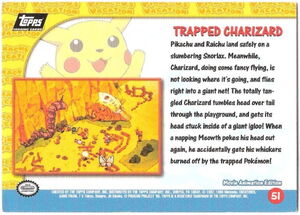 Game Card: Trapped Charizard (Pokémon(Pikachu's vacation) Col:TPOK-PV-051
