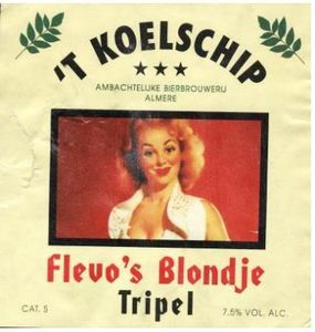 Drink Label: Flevo's Blondje (Brouwerij het Koelschip, NetherlandsCol ...