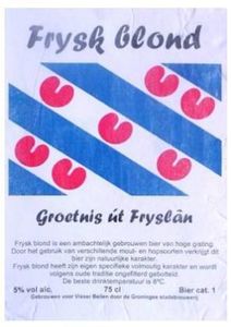 Drink Label: Frysk Blond (Friese Bierbrouwerij, NetherlandsCol:NL-BEER ...