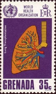 Stamp: Lung Transplantation (Grenada(W.H.O. (World Health Organization ...