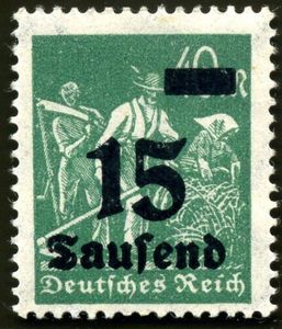 Briefmarke: Surcharge - 15T on 40m (Reapers) (Deutschland (Deutsches ...