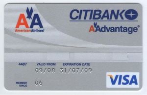 Bank Card: CITIBANK - American Airlines Advantage (Citibank ...