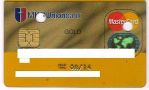 Tarjeta de Banco: MKB Unionbank MasterCard Gold Chip Transparent - 09 ...