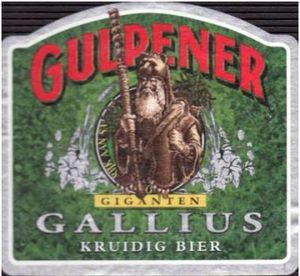 Dranketiket: Gulpener Gallius (Gulpener Bierbrouwerij, NederlandCol:NL ...