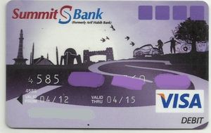 Bank Card: Pak Monuments (Summit Bank, PakistanCol:PK-VI-0010.01