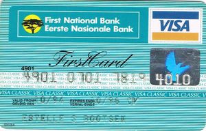 Bank Card: Visa First Card (First National Bank, South AfricaCol:ZA-VI ...