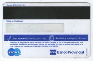 Bank Card: BBVA Banco Provincial Adelante (Banco Provincial ...