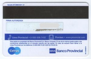 Bank Card: BBVA Banco Provincial Adelante (Banco Provincial ...