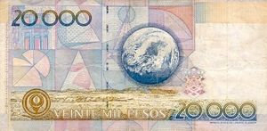 Banknote: 20,000 Pesos (Colombia(1996-2000 Issue) Wor:P-448a