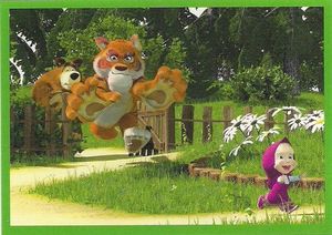 Sticker: Masha and the Bear - Sticker no. 117 (Panini, Worldwide ...