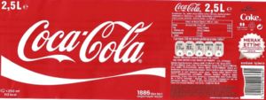 Etiqueta de bebida: Coca Cola (Coca Cola İçecek A.Ş., Türkiye (Turquía ...