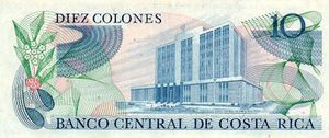 Banknote: 10 Colones (Costa Rica(1968-1992 Issue) Wor:P-237b.8