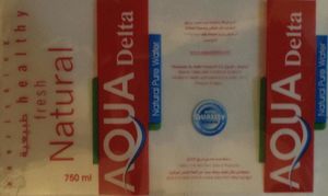 Drink Label: Aqua Delta 750ml (Wapco, EgyptCol:EG-WATER-000039