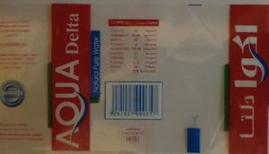 Drink Label: Aqua Delta 750ml (Wapco, EgyptCol:EG-WATER-000039