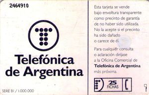 Telefonkarte: Telefónica de Argentina - Logos (Telefónica de Argentina ...