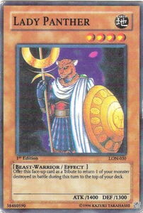 Game Card: Lady Panther (Yu-Gi-Oh(Labyrinth of Nightmare - 1st. Edition ...