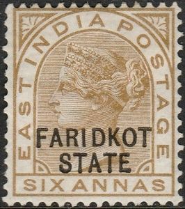 Stamp: Queen Victoria (1819-1901) - overprinted (Faridkot(Queen ...