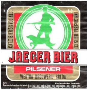Drink Label: Jaeger Bier (Vereenigde Nederlands Brouwerij ...