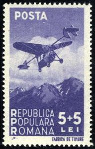 Stamp: Historical Airplane "Vlaicu 2" (1913) (Romania(Aviation) Mi:RO ...